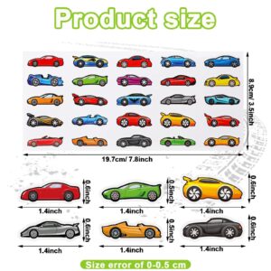 500 Pcs Race Car Stickers for Kids Transportation Stickers Sports Car Stickers Vehicle Stickers for Boys Toddler Teens Car Themed Party Favors Teacher Reward Educational Toy Art Craft Activities