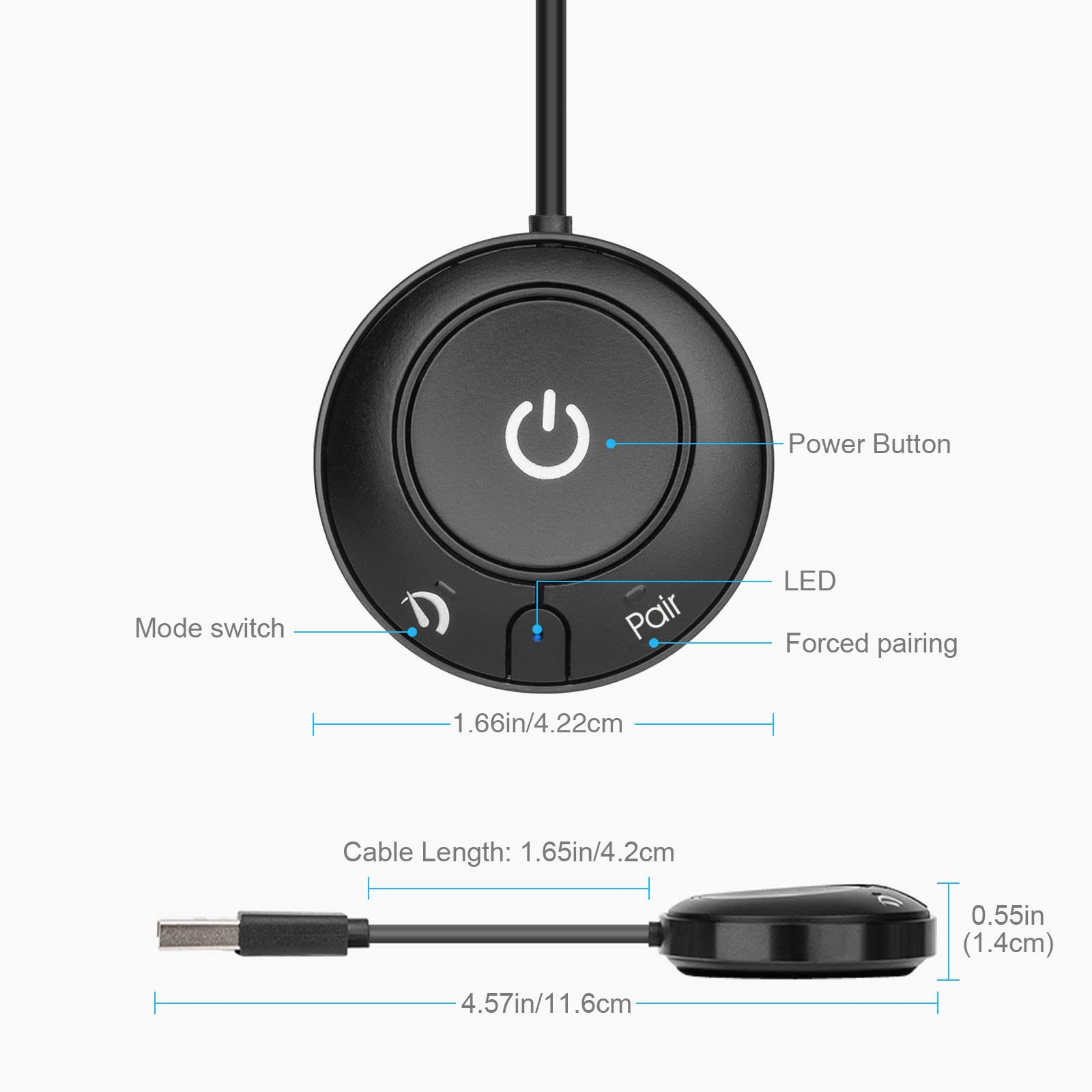 Rii Mouse Jiggler,Bluetooth Mouse jiggler with ON/Off Switch Mouse Mover Simulator,Connected by Bluetooth no Need Plug,Supports Multi-Track,Simulate Mouse Movement to Keep Keeps PC/Laptop Awake