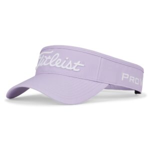 titleist men's tour performance visor, purple cloud/white