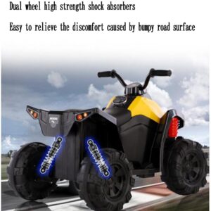 12V Electric Cars for Kids,with Metal Spring Suspensions Kids Electric Car,Soft Braking, Music,LED Lights 4 Wheeler Ride On ATV for Kids Electric Cars，for Boys Girls 4 Wheeler Power Wheels for Kids