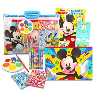 mickey mouse coloring and activity kit - bundle with mickey mouse coloring book, stickers, paint, activities, and more | mickey mouse art set for kids, boys, girls