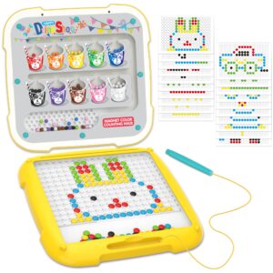 kwyz 2 in 1 magnetic color and number maze & drawing board, toddler toys 2-3 3-5 montessori learning toys for toddlers 2-4 years, 2 uses color matching counting toddler activities