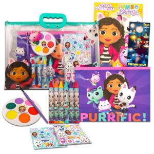 dreamworks gabby's dollhouse gabby's dollhouse ultimate coloring and activity kit - bundle coloring book, stickers, paint, activities, and more art set for kids, girls