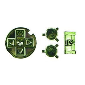 Limentea Chrome Buttons Power ON Off Key Keypads A B Direction Button D Pads for Gameboy Pocket GBP (Chrome Green)