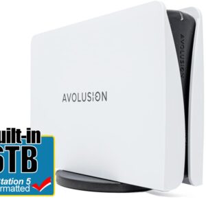 Avolusion PRO-5Y (White) 6TB USB 3.0 External Gaming Hard Drive for PS5 / PS4 Game Console - 2 Year Warranty (Renewed)