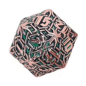 DAUERHAFT Tabletop Dice Set, Exquisite Board Game Polyhedral Dice Game Props Portable Large Number 7pcs for Party for Adults(Green)