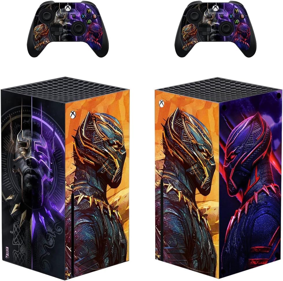 Vanknight XB Series X Console Controllers Skin Decals Stickers Hero Wrap Vinyl for XB Series X Console Panther