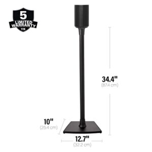 Sanus Wireless Speaker Stand for Sonos Era 100™ - Pair (Black) |, Perfect Stand Setup for Easy and Secure Mounting of New Sonos Era 100™ Speakers - OSSE12-B2