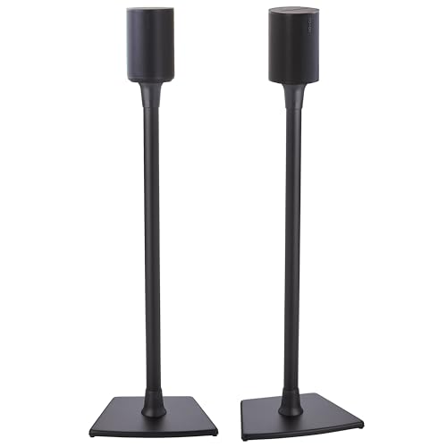 Sanus Wireless Speaker Stand for Sonos Era 100™ - Pair (Black) |, Perfect Stand Setup for Easy and Secure Mounting of New Sonos Era 100™ Speakers - OSSE12-B2