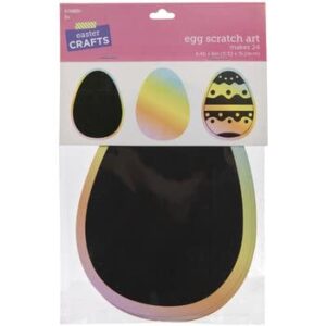 Easter Egg Scratch Art Craft Kit for Sunday School, VBS, Classroom - Makes 24