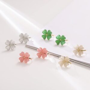 ALoveSoul Four Leaf Clover Earrings Sterling Silver Stud Earrings for Women St Patricks Day Party Accessories Decorations