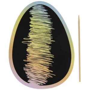 Easter Egg Scratch Art Craft Kit for Sunday School, VBS, Classroom - Makes 24