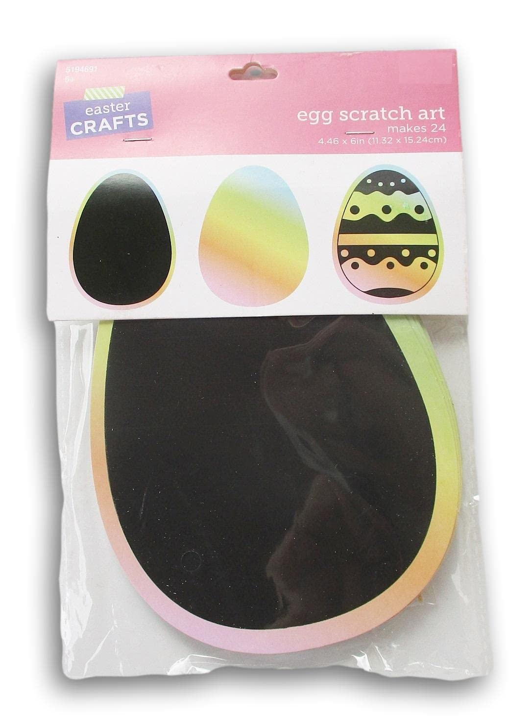 Easter Egg Scratch Art Craft Kit for Sunday School, VBS, Classroom - Makes 24