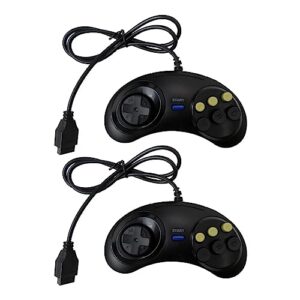 vicue 2 pack game controller features 8-way directional pad, 6 digital buttons and mode buttons compatible for sega genesis