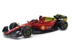 jodiyaah bburago 1/43 2022 f1-75 75th anniversary giallo modena #16 charles leclerc alloy luxury vehicle diecast cars model toy collection gift (f1-75#16)