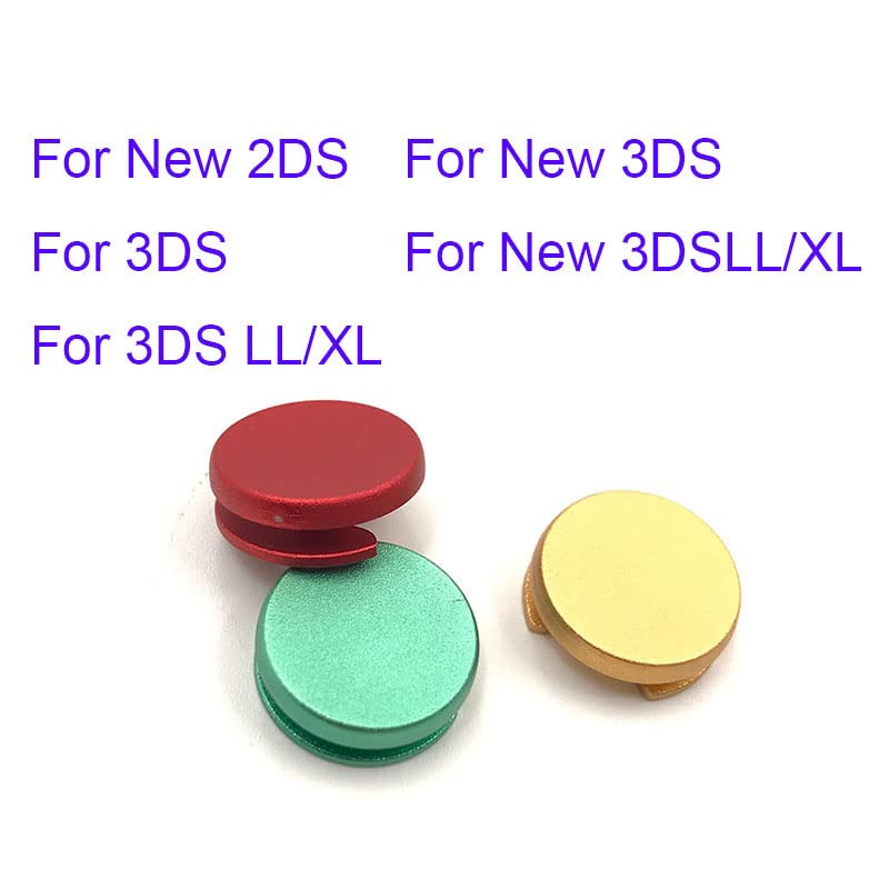 Limentea Metal Button3D Analog Controller Stick Joystick Cover Buttons for New 2DS 3DS LL XL New 3DS New 3DS XL LL (Gray)