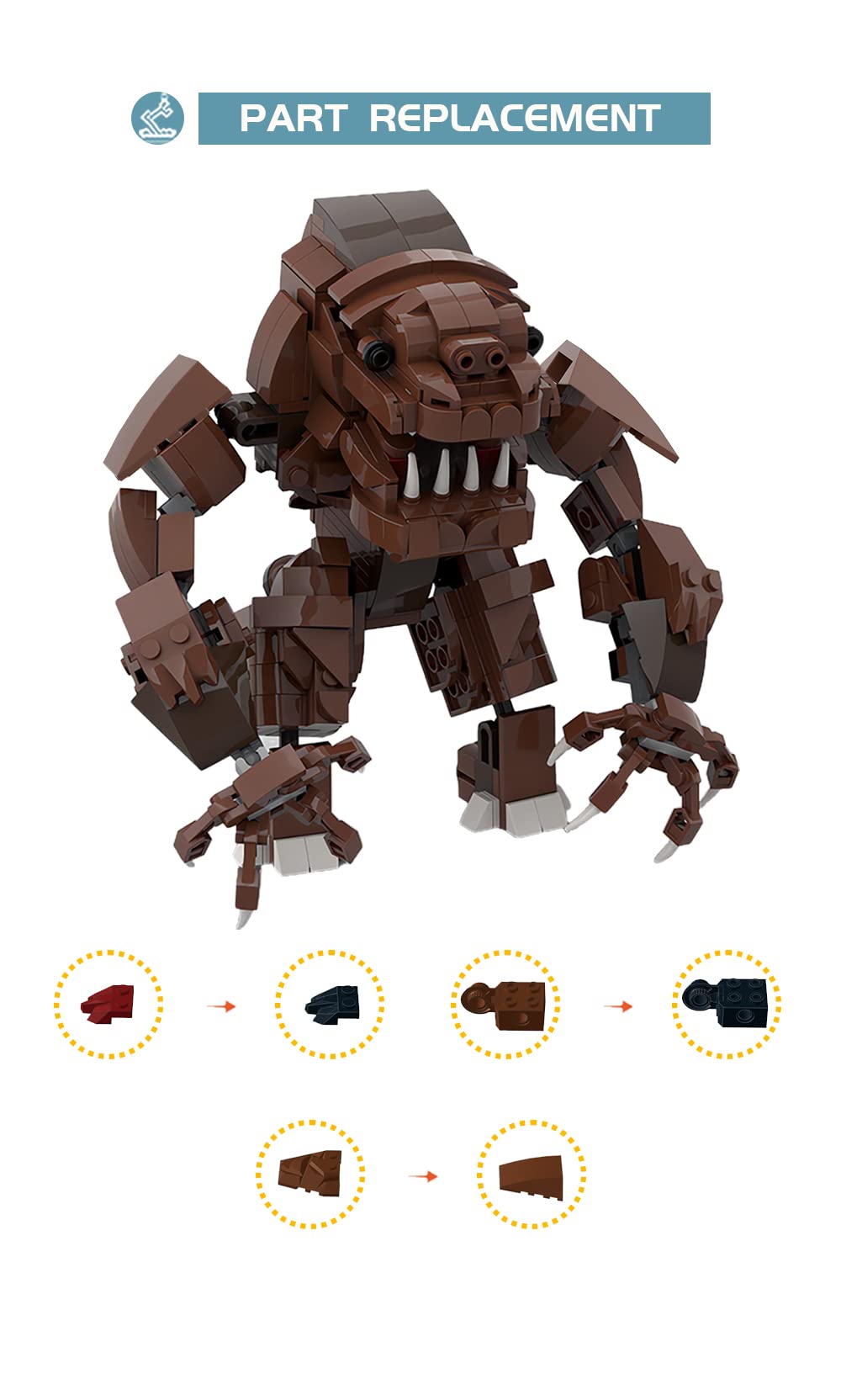 Monster Rancor Building Block Toys, Star Action Figure Model Jabba The Hutt's Pet, Movie Character Restoration (459 Pieces) (Rancor)