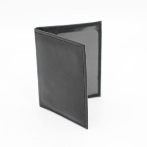 AG Wallets 2 ID Leather Bifold License Holder (Black RFID Napa)