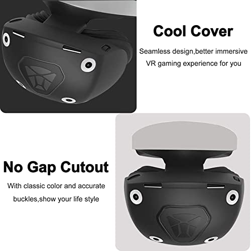 NINKI Compatible Face & Back Protective Cover for PS VR2 Case,2-Pack Silicone Protector Caps for PlayStation VR2 Cover Anti-Scratch VR2 Headset Lightweight Cover PSVR2 Accessories for PlayStation VR2