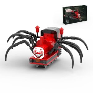 charles chooo chooo building toy set,259pieces horror game spider-train monster building blocks, charles train with spider figure model building kit for gaming fans (spider train monster)