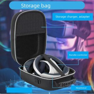 VR Storage Bag Compatible for PS5 VR2/PS VR2, Carrying Case Cover for VR Gaming Headset Hard Travel Box for Virtual Reality Controller EVA Multifunctional Suitcase Pouch Large Capacity