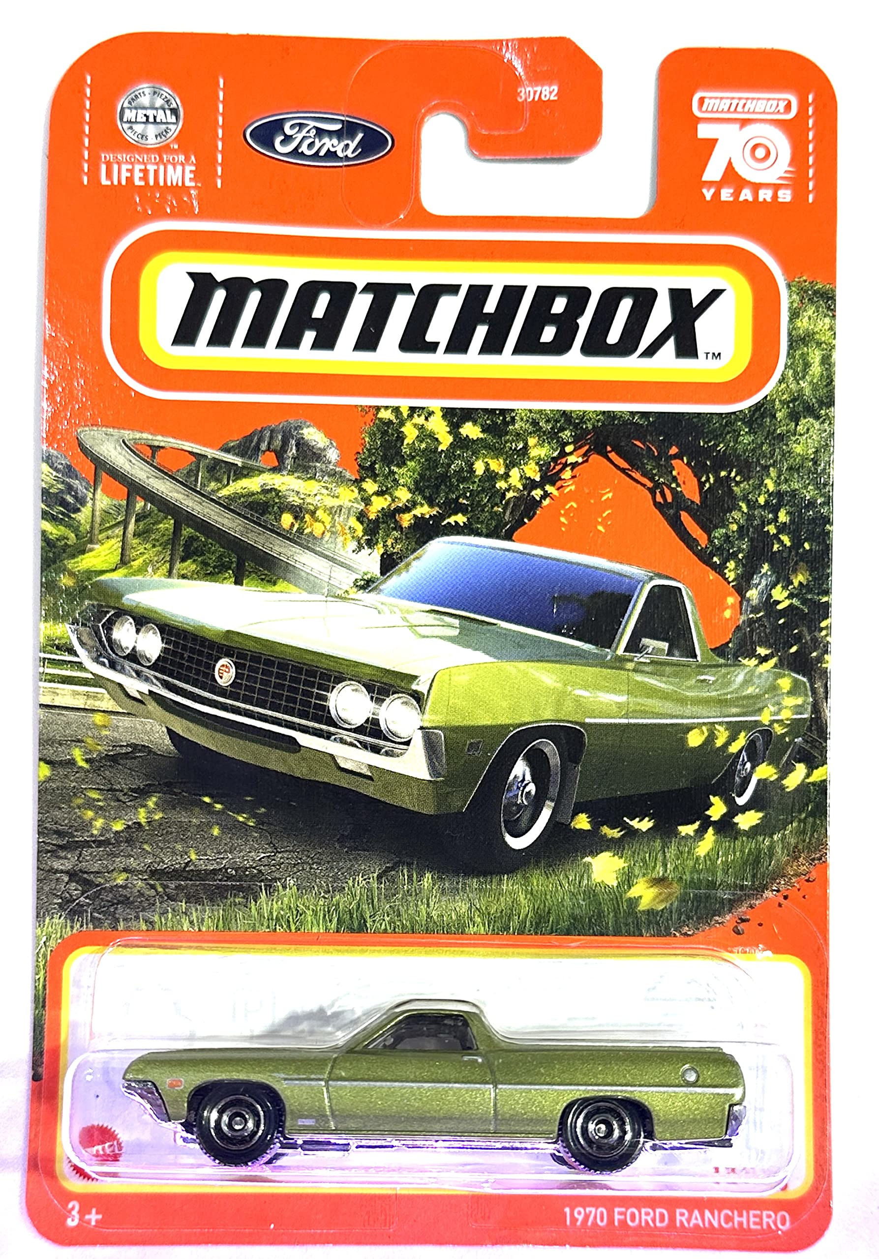 Matchbox - Ford Ranchero - 1970 - Green - Matchbox 70 Years - 2023 - Mint/NrMint - Ships Bubble Wrapped in a Correctly Sized Box