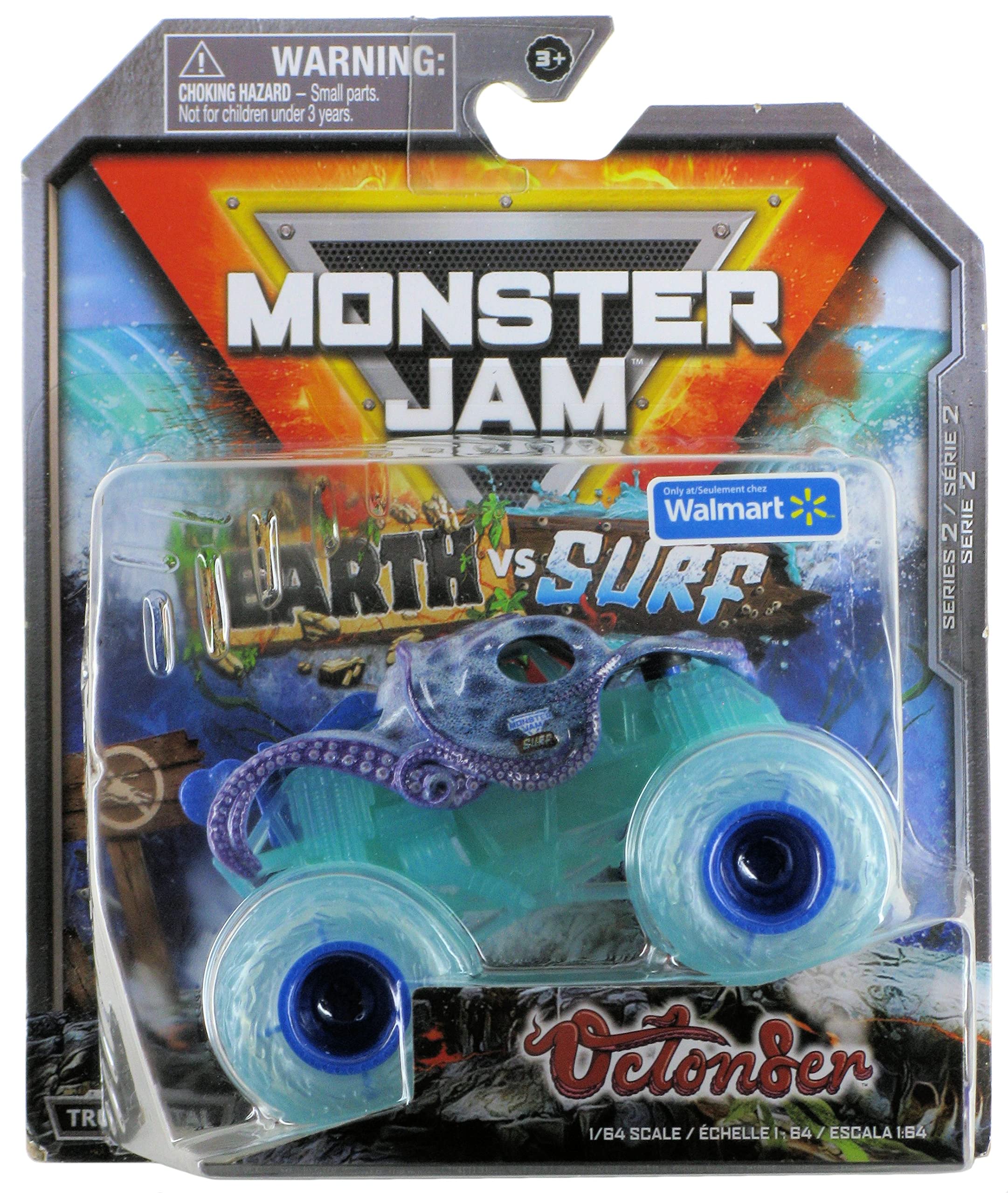 Monster Jam Earth vs Surf Series 1:64 Scale Diecast Truck Octon8er (Surf)