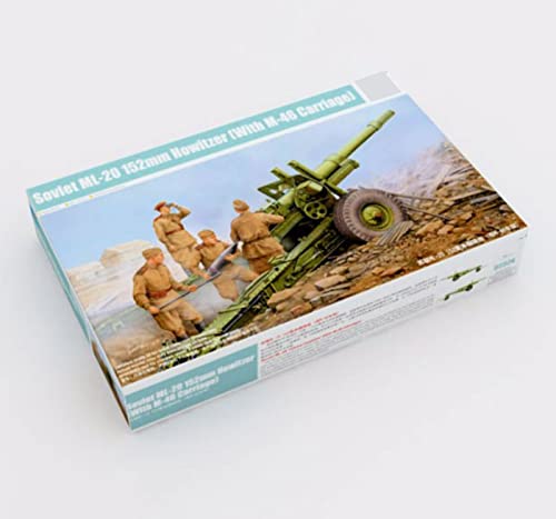 FMOCHANGMDP Tank 3D Puzzles Plastic Model Kits, 1/35 Scale Soviet ML-20 152mm Howitzer Model, Adult Toys and Gift, 10.3 x 3Inchs