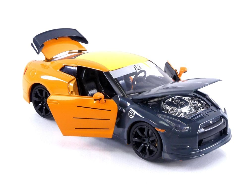 Naruto 1:24 2009 Nissan GT-R(R35) Die-Cast Car & 2.75" Naruto Figure, Toys for Kids and Adults