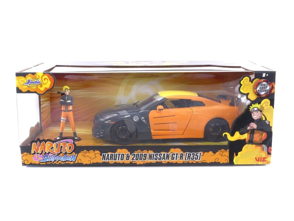 Naruto 1:24 2009 Nissan GT-R(R35) Die-Cast Car & 2.75" Naruto Figure, Toys for Kids and Adults