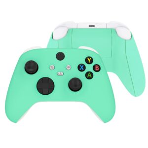 extremerate mint green replacement side rails + back shell + faceplate for xbox series x/s controller - controller not included