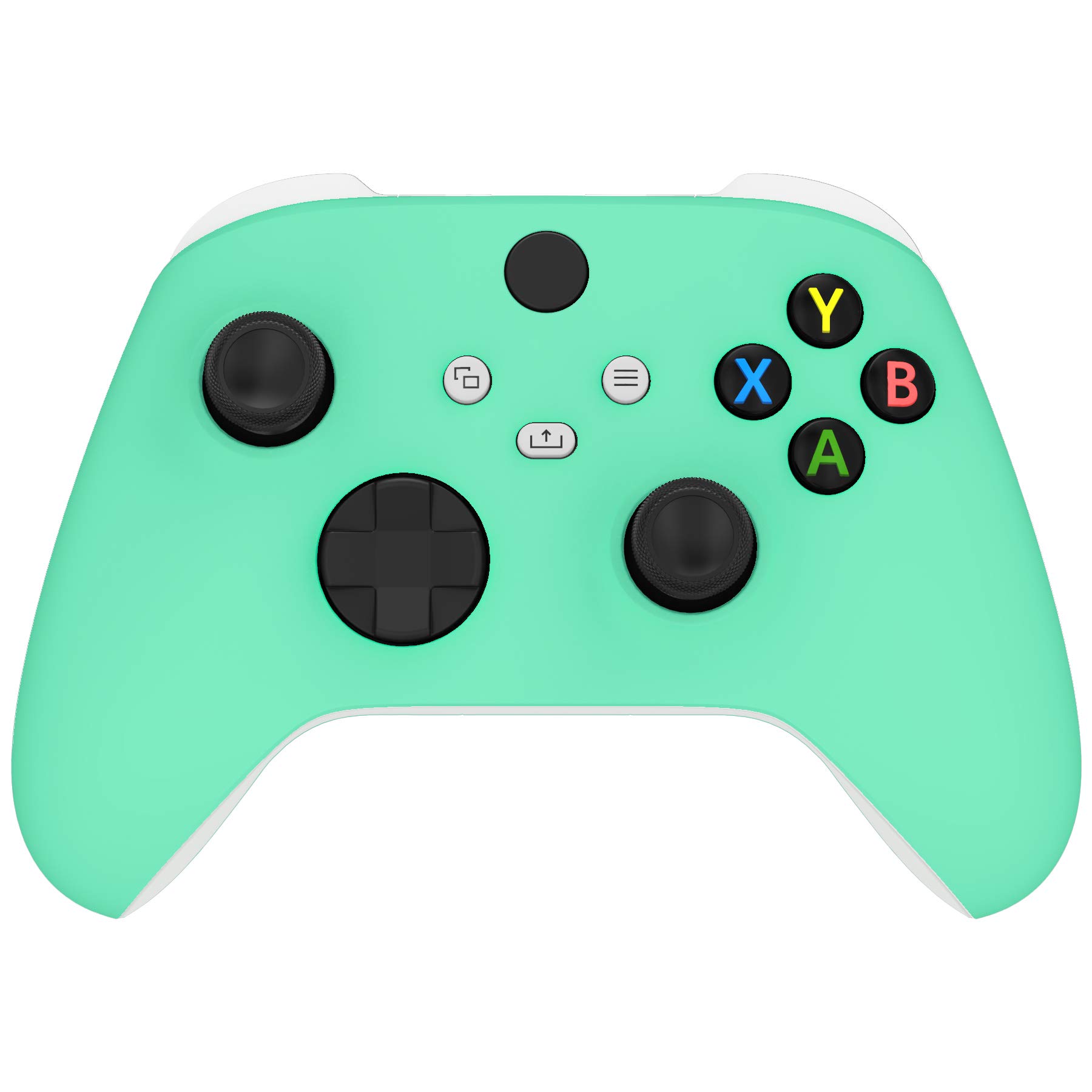 eXtremeRate Mint Green Replacement Side Rails + Back Shell + Faceplate for Xbox Series X/S Controller - Controller NOT Included