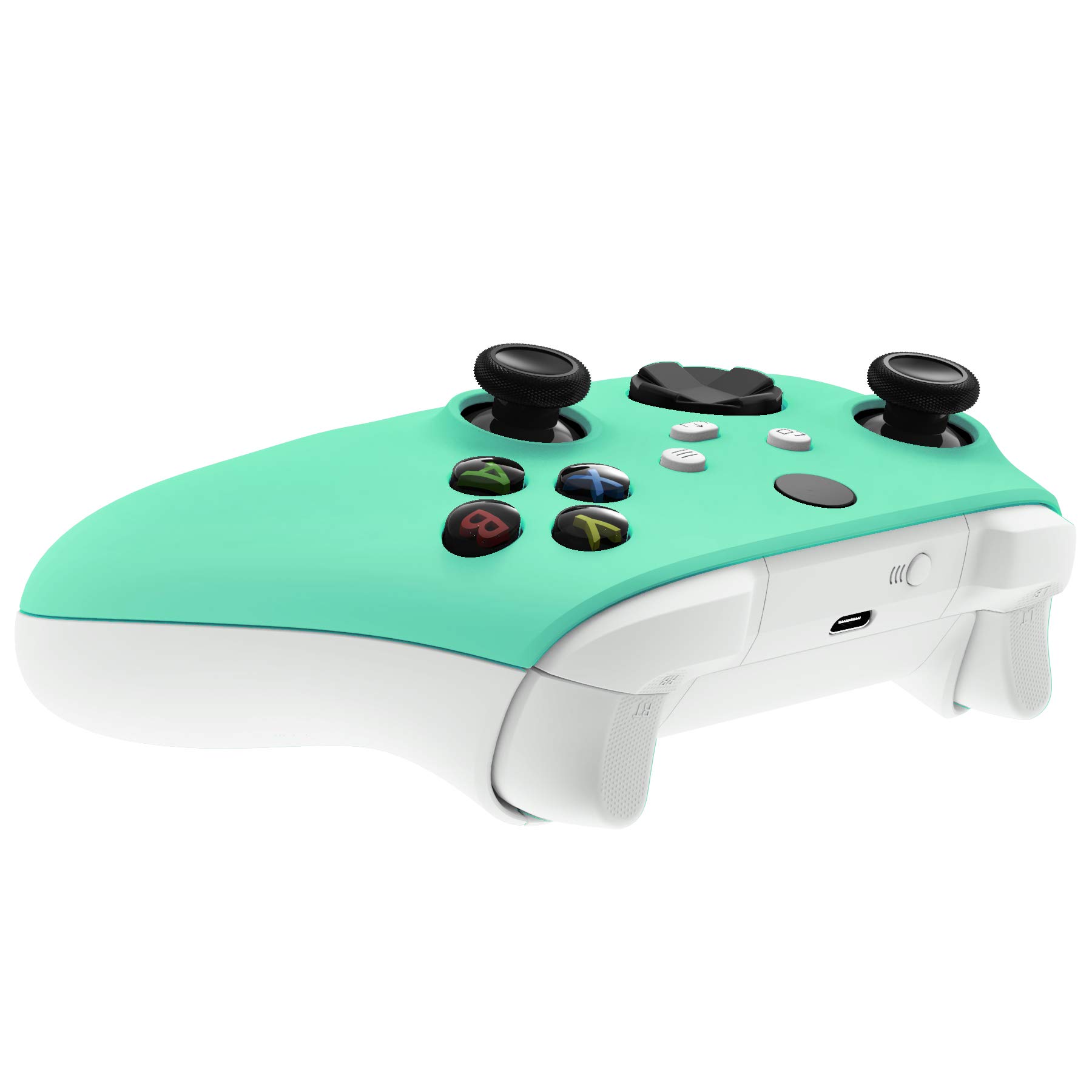 eXtremeRate Mint Green Replacement Side Rails + Back Shell + Faceplate for Xbox Series X/S Controller - Controller NOT Included