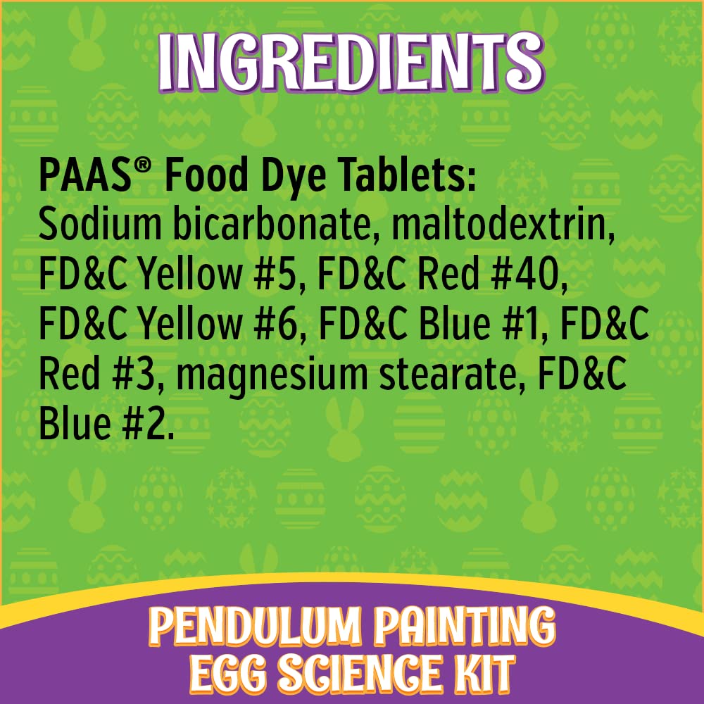 PAAS Eggsperiments: Pendulum Painting Egg Science Kit - Create Unique Paint Patterns on up to 20 Eggs! Easy Clean up with Included Table Cover, Perfect Arts and Crafts Activity for Easter