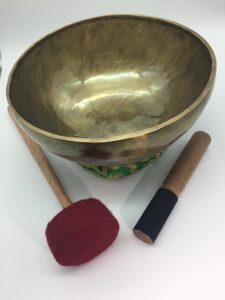 10" handmade himalayan singing bowl, hand beaten by nepali artisans to make magical tones by devyom arts & handcrafts