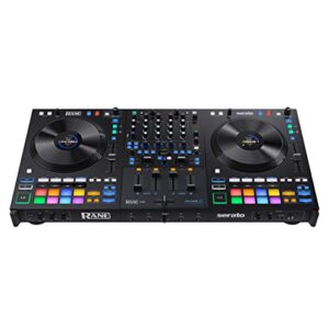 RANE FOUR Advanced 4 Channel Stems DJ Controller - 8.5" Jog Wheels with displays, DJ Mixer with Internal FX, Serato DJ Pro & Pitch ‘n Time DJ Included