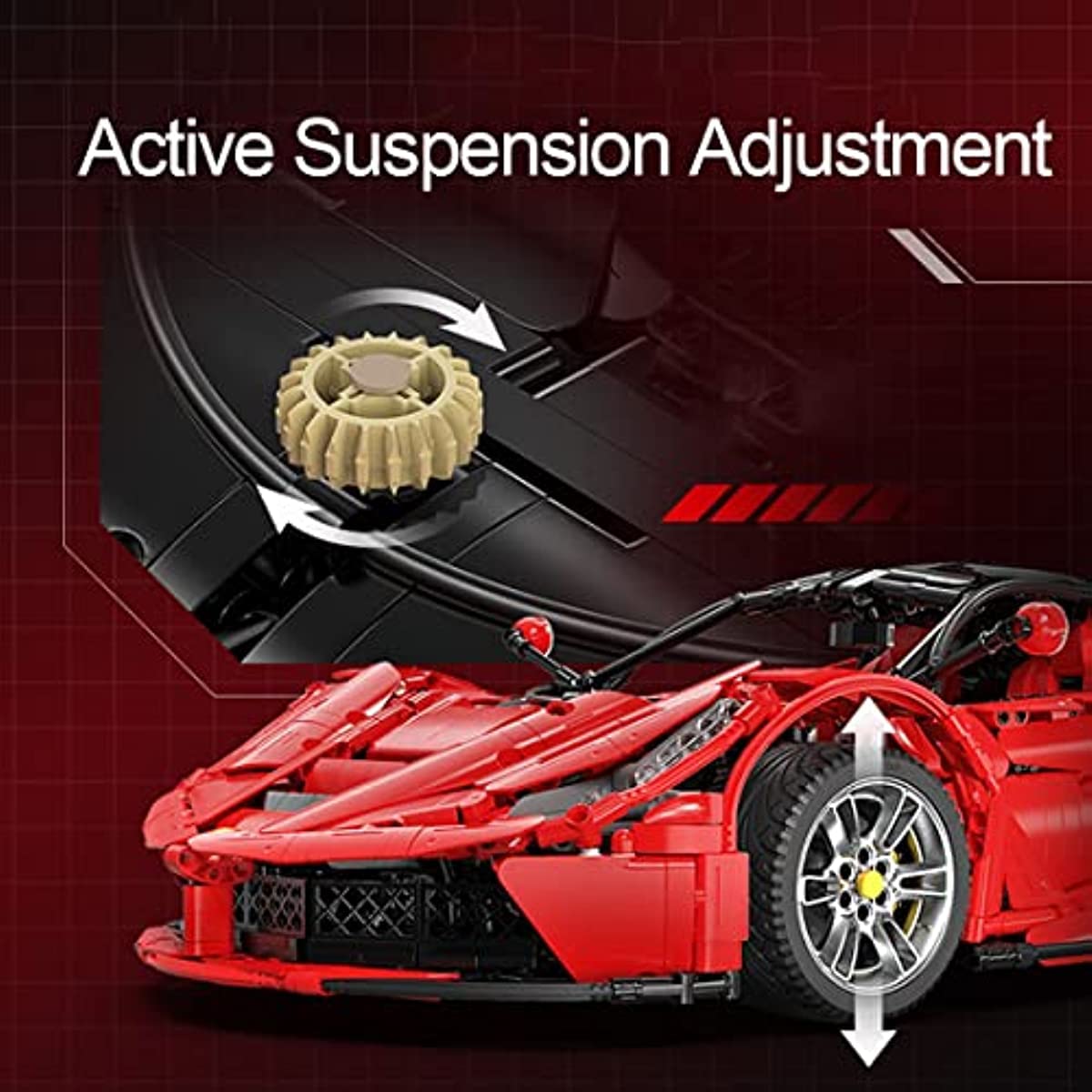 JOMIOD CADA C61505 Technic Sports Car Building Kit, 4739 Pieces Supercar Model Building Blocks, Race Car Technique Car Collectable Model, MOC Racing Car Kit