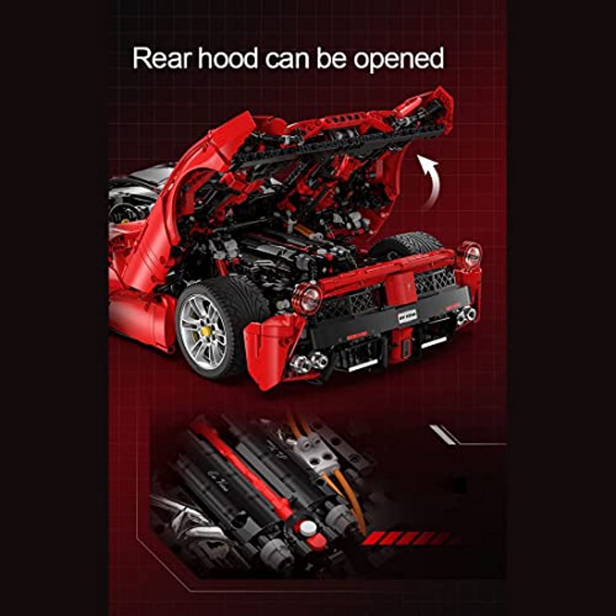 JOMIOD CADA C61505 Technic Sports Car Building Kit, 4739 Pieces Supercar Model Building Blocks, Race Car Technique Car Collectable Model, MOC Racing Car Kit