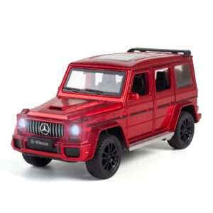 ilooboo alloy collectible red benz g63 amg toy vehicle pull back die-cast car model with lights and sound