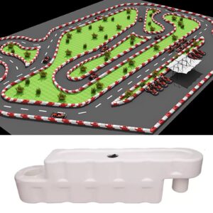 zaqycm go-kart fence, indoor bumper car race track anti-collision guardrails, outdoor square/street road/driveway/construction lot water-filled barrier fence (color : white, size : 100x30x35cm)