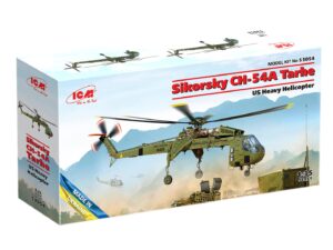 icm 53054 — sikorsky ch-54a tarhe, us military heavy helicopter model kit — plastic model kit in 1:35 scale — highly-detailed replica of the original sikorsky ch-54a tarhe