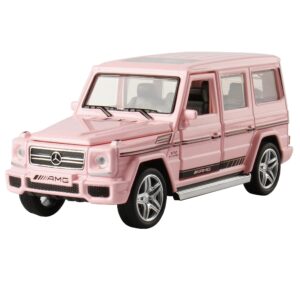 ilooboo alloy collectible pink benz g65 amg toy vehicle pull back die-cast car model with lights and sound