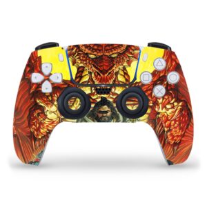 head case designs officially licensed ed beard jr knight templar friendship dragons vinyl faceplate sticker gaming skin decal cover compatible with sony playstation 5 ps5 dualsense controller