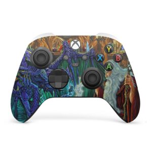 head case designs officially licensed ed beard jr wizard friendship dragons vinyl sticker gaming skin decal cover compatible with xbox series x/s controller