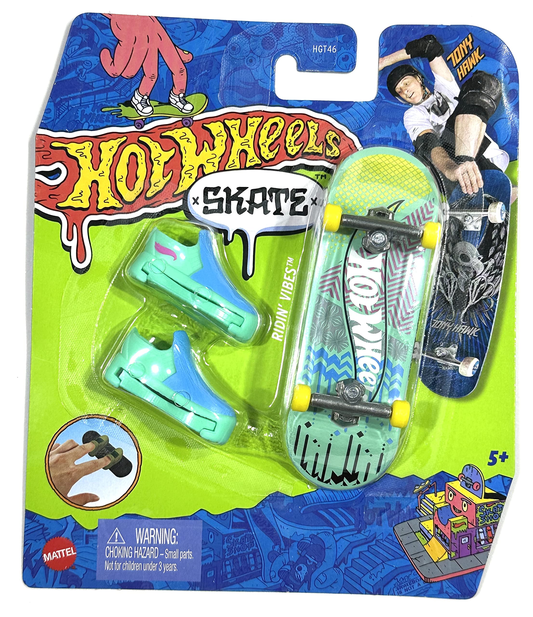 Hot Wheels Skate - 2023 - Ridin' Vibes - 1/2 - HW Abstrakt - Tony Hawk - Mint/NrMint - Ships Bubble Wrapped in a Box