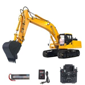 1/14 metal lesu rc hydraulic excavator pc360 ac360 rtr radio control diggers yellow