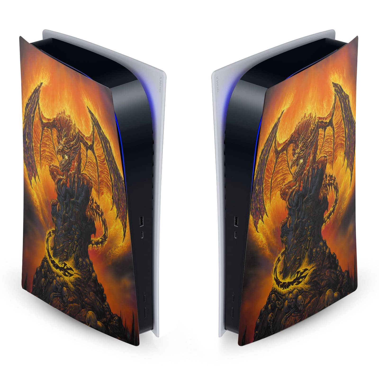 Head Case Designs Officially Licensed Ed Beard Jr Harbinger of Fire Dragons Vinyl Faceplate Sticker Gaming Skin Decal Cover Compatible with Sony Playstation 5 PS5 Digital Edition Console