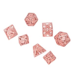 VINGVO Polyhedral Dice, Brass Polyhedral Dice Game for Adult Holiday Party