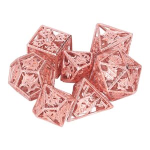 VINGVO Polyhedral Dice, Brass Polyhedral Dice Game for Adult Holiday Party