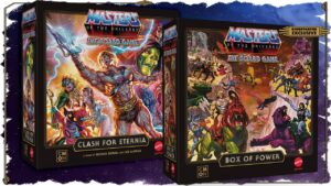 cmon masters of the universe: the board game - clash for eternia board game w/box of power (kickstarter exclusive